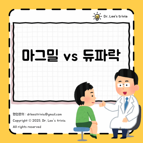 마그밀(Magmil), 듀파락(Duphalac). 3분 안에 끝내는 비교 가이드